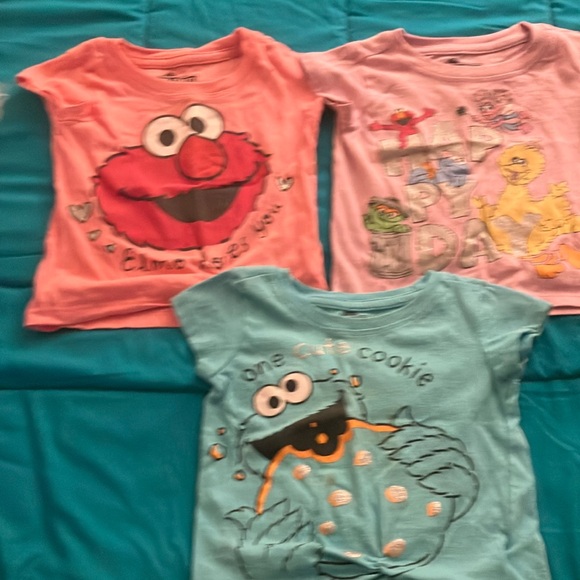 Sesame Street | Shirts & Tops | Sesame Street Pajama Tops Pink And Blue ...